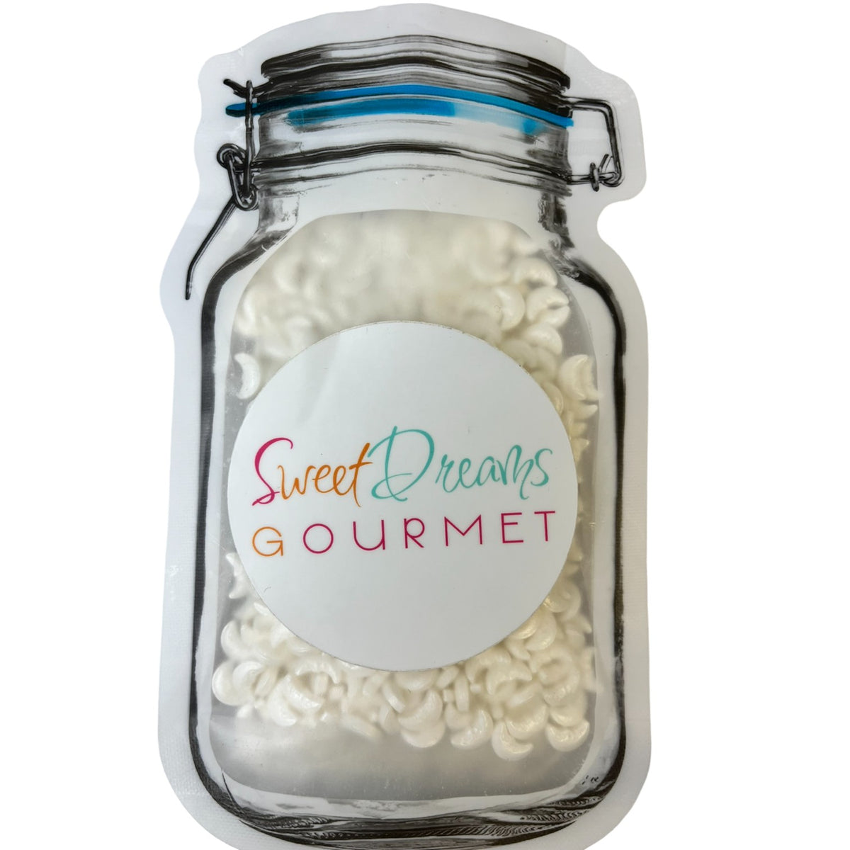 Pearlized Moon Shaped Thick Sprinkles- White – wholesalecandyapples.com