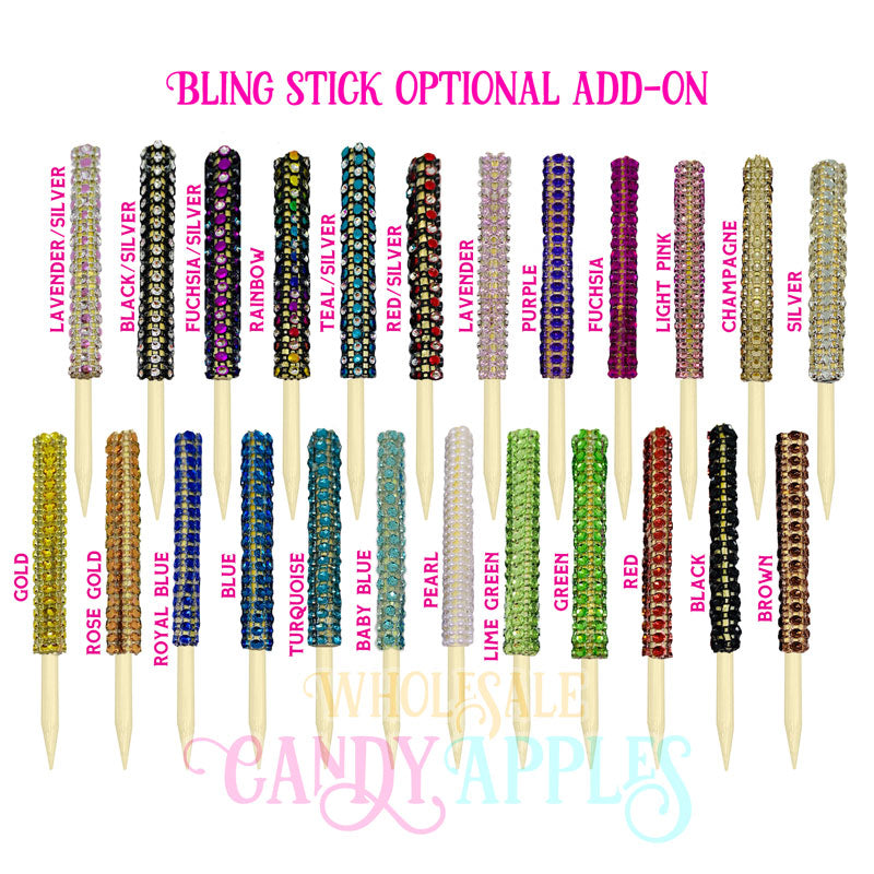 Turquoise Candy Apple Bling Sticks- 12 Sticks – wholesalecandyapples.com