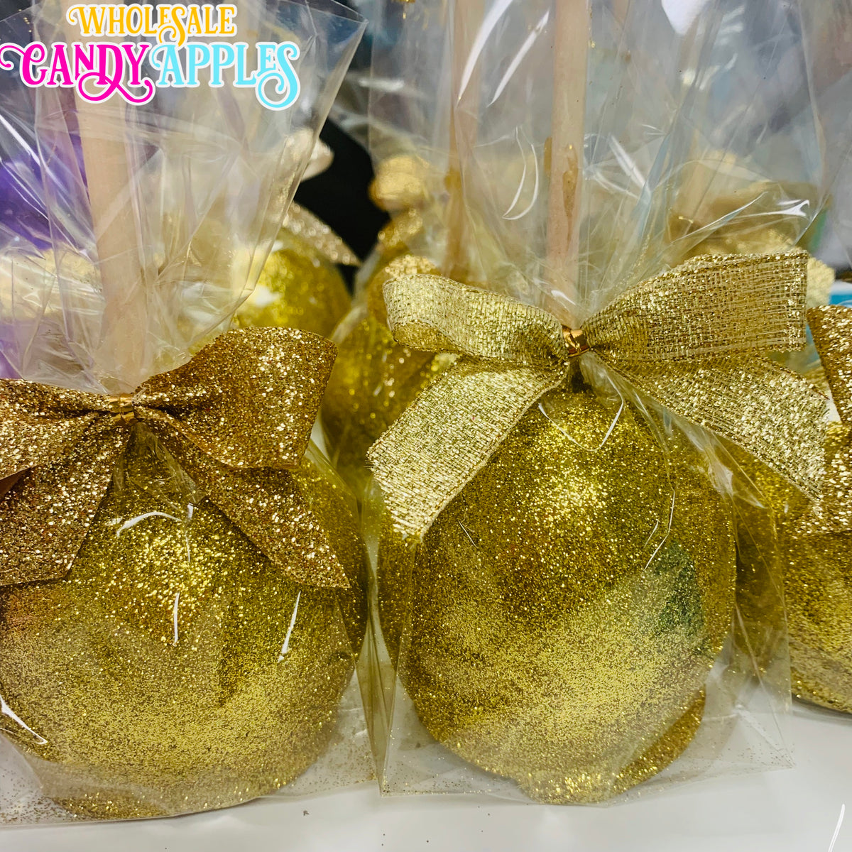 Gold Glitter Candy Apples – wholesalecandyapples.com