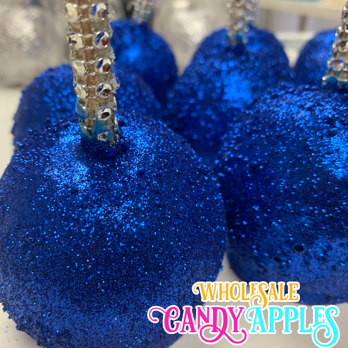 Royal Blue Glitter Candy Apples – wholesalecandyapples.com