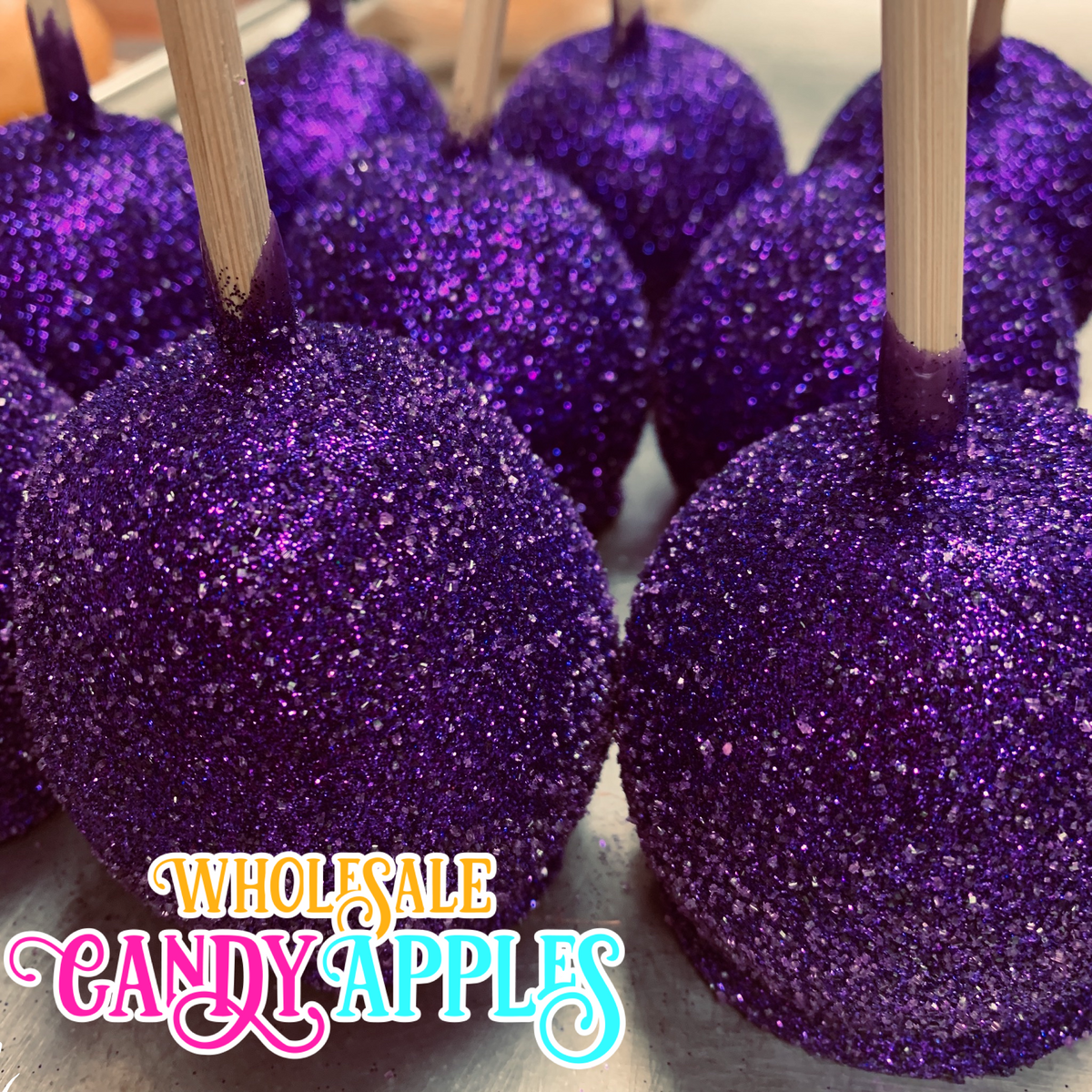 Purple Glitter Candy Apples – wholesalecandyapples.com