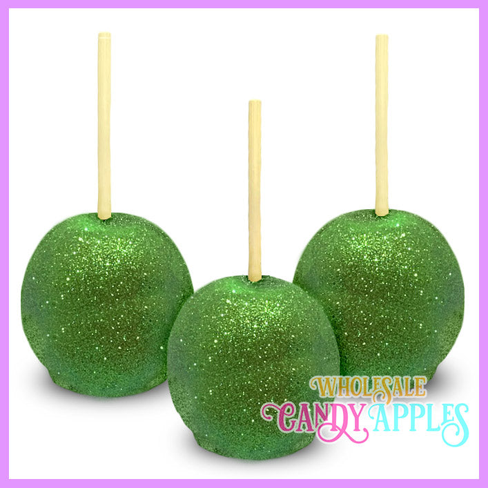 Lime Green Glitter Candy Apples – wholesalecandyapples.com