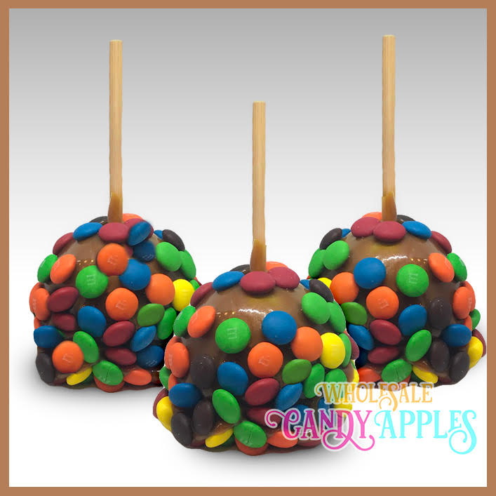Mini Caramel Apple With M&M's – wholesalecandyapples.com