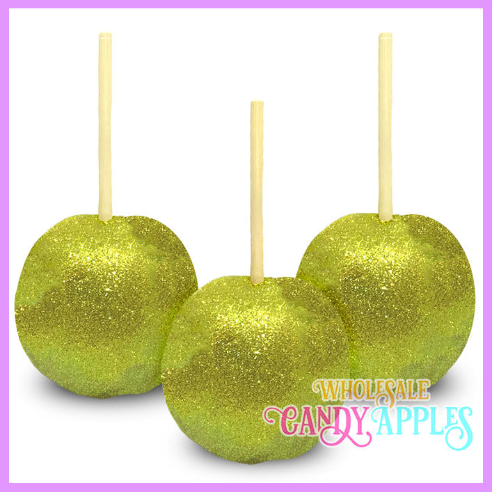 Yellow Glitter Candy Apples – wholesalecandyapples.com